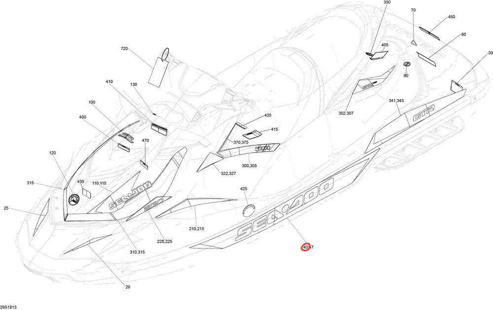 219904930 | LH Sea-Doo Hull Decal
