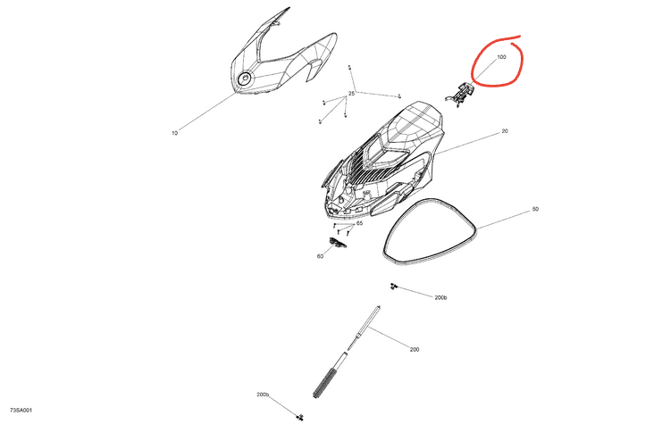 269502393 | Sea-Doo Hood Latch